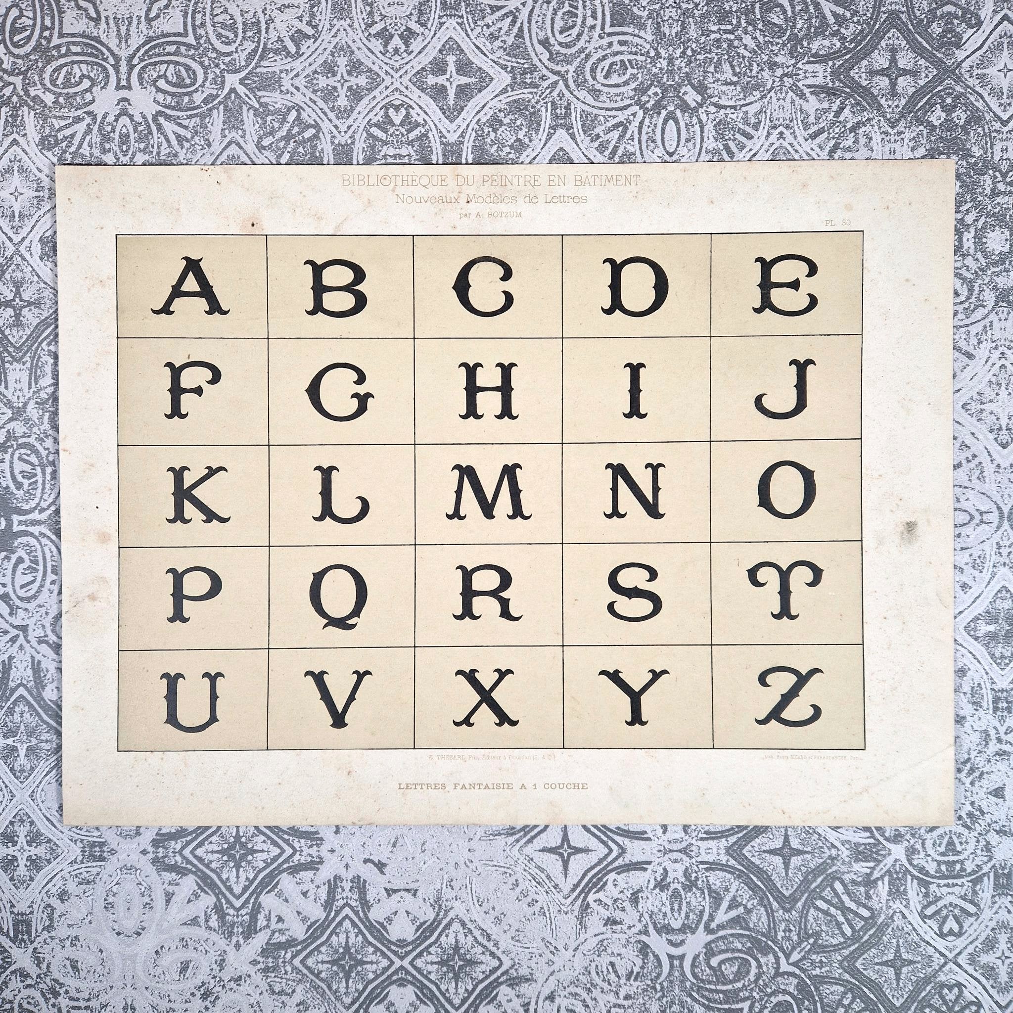 Alphabet ornementé - Lettres fantaisie Belle Époque – Brocante Jolbro